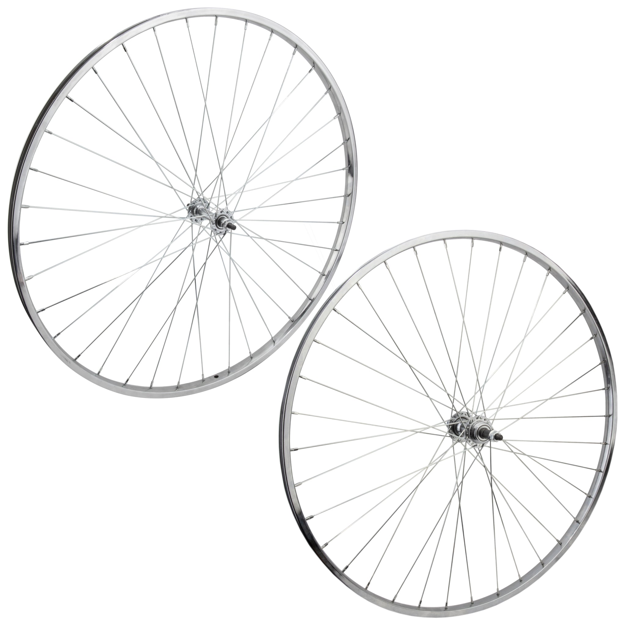 Wheelmaster 27 Inch Classic Chrome Bolt-on Steel Freewheel type Bike ...