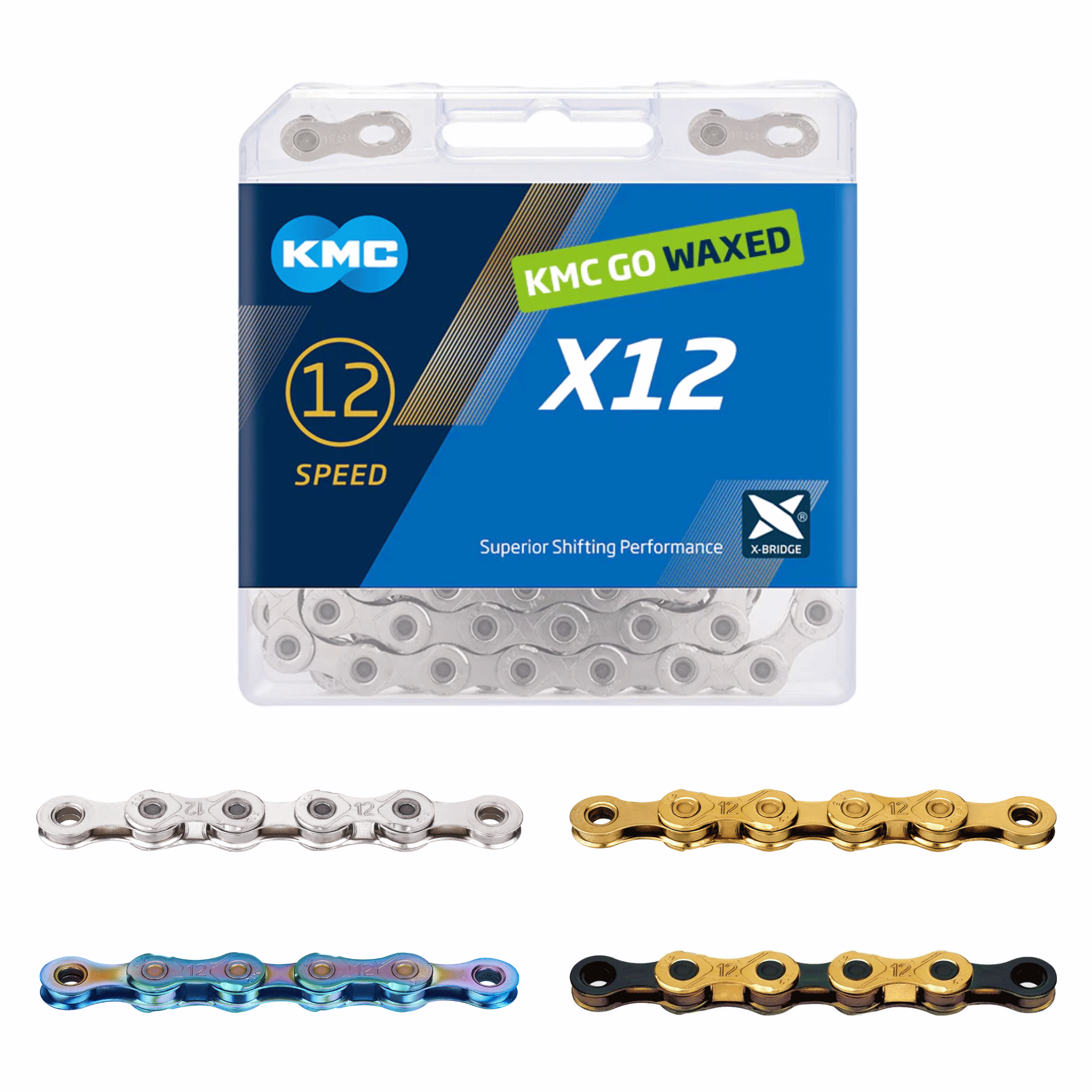 KMC X12 12-Speed Waxed Chain 126L | The Bikesmiths