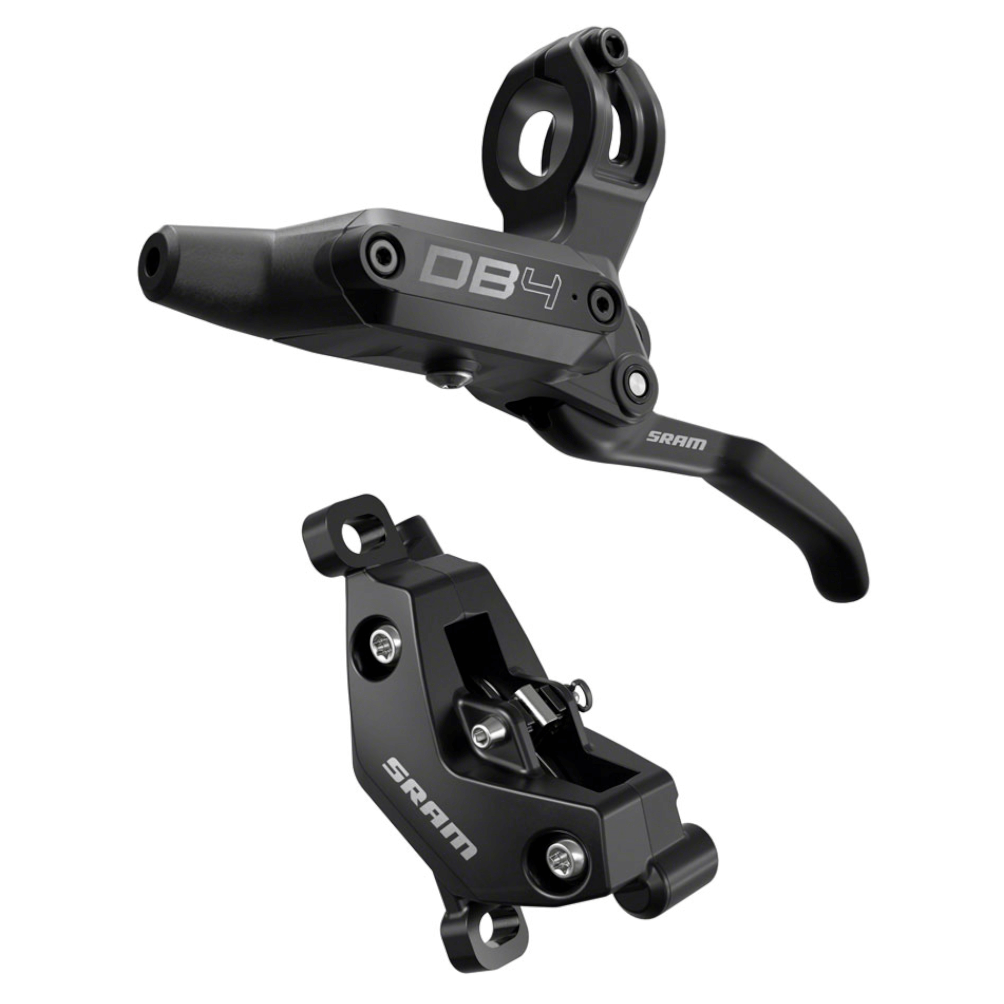 SRAM DB4 Disc Brake and Lever - Post Mount 4-Piston Aluminum Lever Dif ...