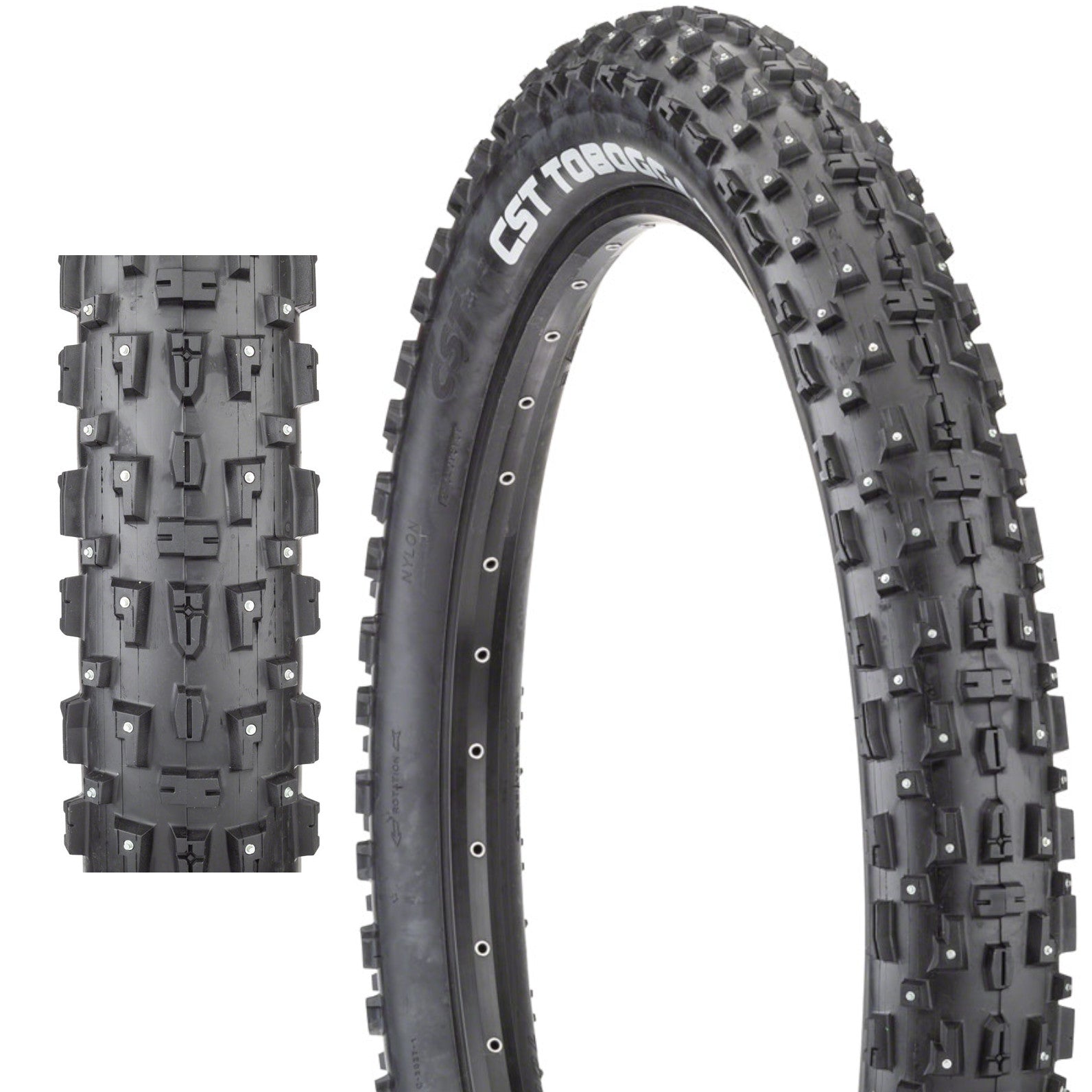 CST Toboggan 26x4.0 Studded Fat Bike Tire | The Bikesmiths